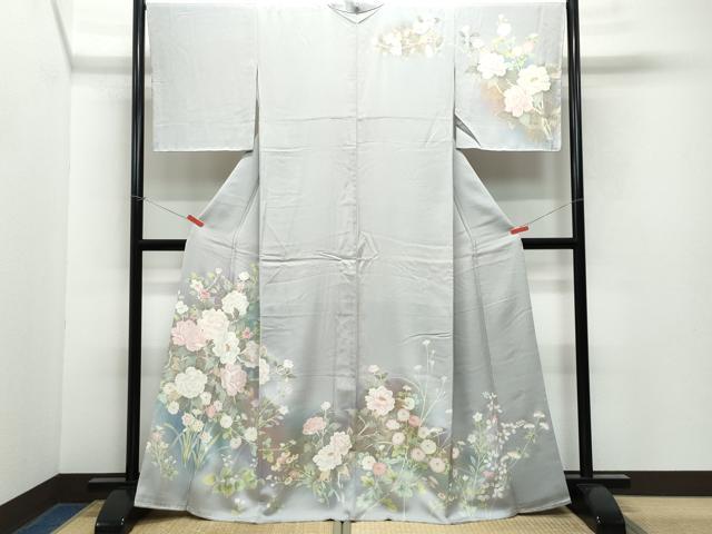 平和屋着物●訪問着　草花文　金彩　正絹　逸品　未使用　CAAX1177vf