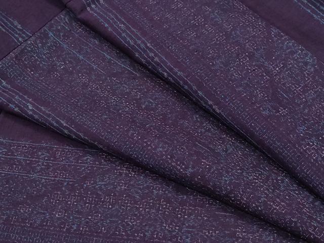 平和屋着物●本場結城紬　重要無形文化財　80亀甲　横段吉祥文　正絹　逸品　CAAX1185vf