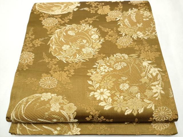 平和屋着物●こむさでもーど・COMME CA DU MODE　六通柄袋帯　唐織　花丸文　正絹　逸品　CAAX1304hy