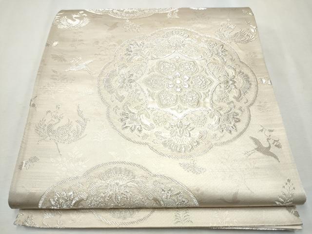 平和屋着物●西陣の名門　本家加納　六通柄袋帯　鏡裏華紋　金銀糸　証紙付き　上代28万　正絹　逸品　CAAX1313hy