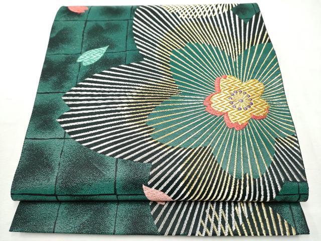 平和屋着物●六通柄袋帯　舞桜文　金銀糸　正絹　逸品　CAAX1319hy