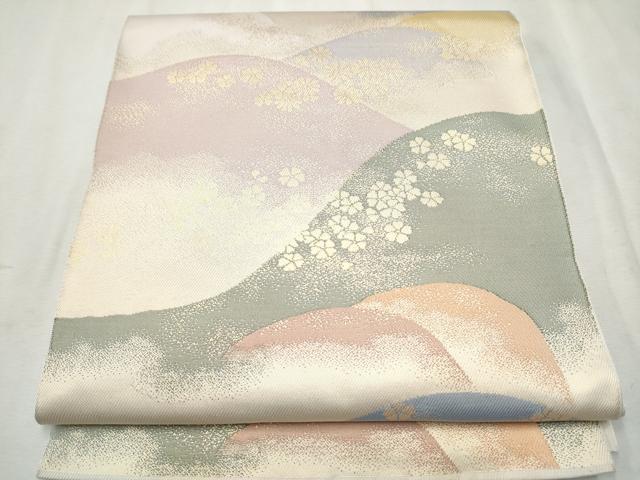 平和屋着物●京都の和装業の老舗一門　千切屋　六通柄袋帯　切金錦　金糸　正絹　逸品　CAAX1406hy