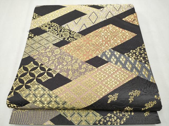 平和屋着物●織匠十一代目 篠屋宗兵衛 謹製　綴れ唐織　六通柄袋帯　吉祥花唐草文　金糸　正絹　逸品　CAAX1433hy