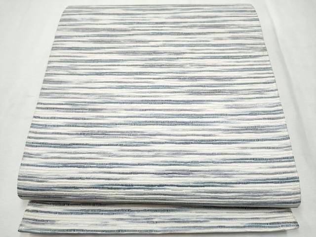 平和屋着物●六通柄袋帯　霞文　銀糸　正絹　逸品　CAAX1441hy