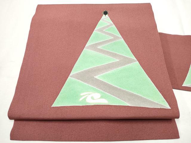 平和屋着物●九寸名古屋帯　兎と亀　金彩　正絹　逸品　CAAX1453hy