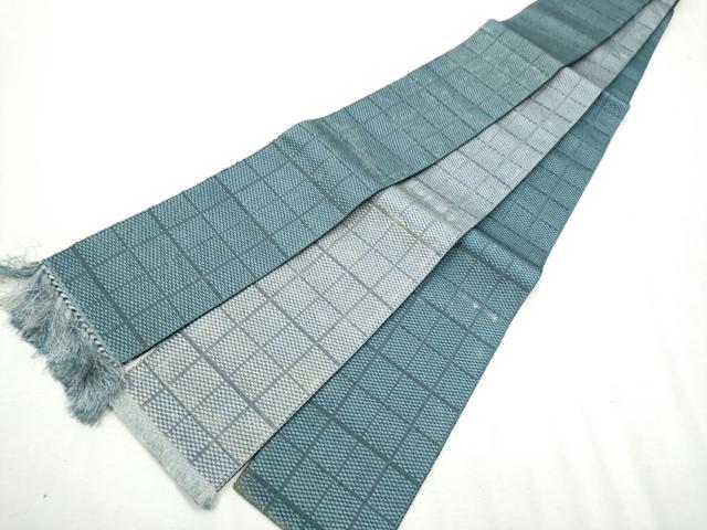 平和屋着物●男性　角帯　市松文様　正絹　逸品　CAAX1539hy