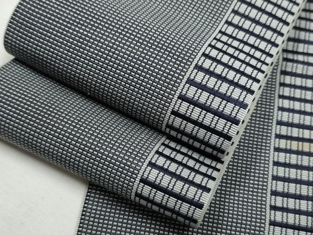 平和屋着物●男性　本場筑前博多織　角帯　間道　正絹　逸品　CAAX1543hy