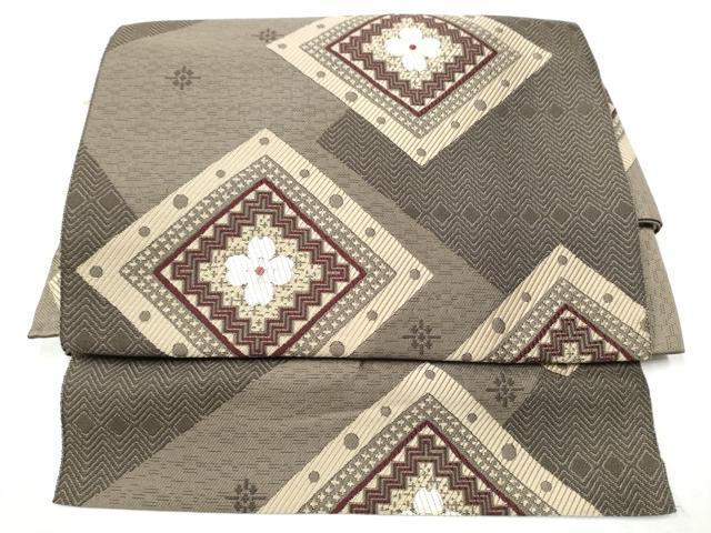 平和屋着物●ワンタッチつけ帯　唐織　菱花文　正絹　逸品　CAAX1549hy