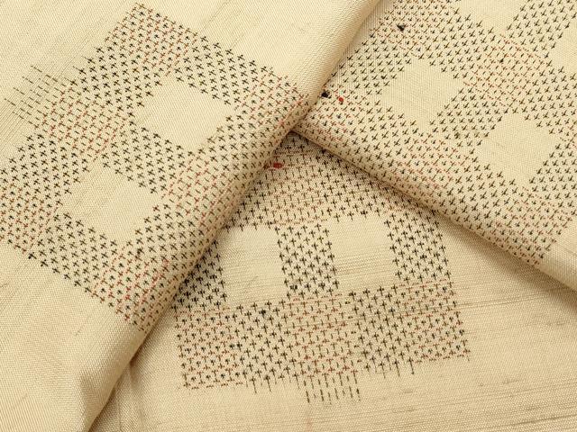 平和屋着物●上質な紬　100亀甲　吉祥文　正絹　逸品　CAAX3048th