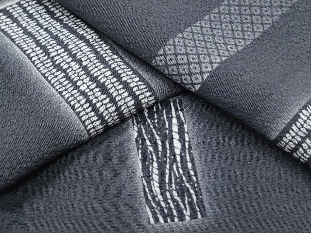 平和屋着物●男性　小紋　短冊吉祥文　蛍暈し　正絹　逸品　CAAX3063th