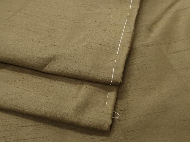 平和屋着物●男性　色無地　媚茶色　洗える着物　CAAX3072th