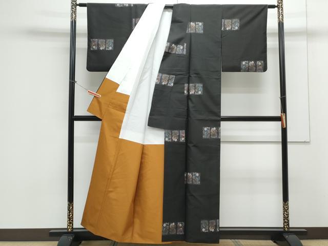 平和屋着物○本場大島紬 9マルキ 童子 正絹 逸品 CAAX3078th