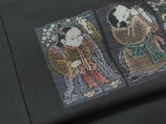 平和屋着物○本場大島紬 9マルキ 童子 正絹 逸品 CAAX3078th