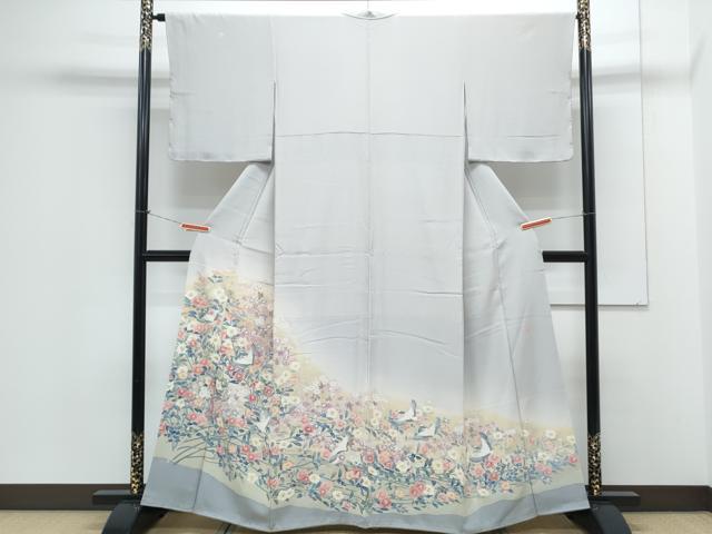 平和屋着物●豪華色留袖　友禅　作家物　花鳥文　暈し染め　正絹　逸品　CAAX3085th