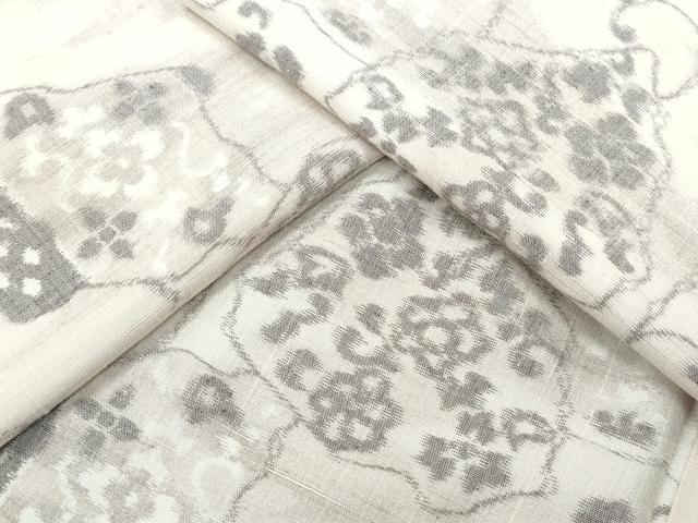 平和屋着物●上質な紬　吉祥花文　正絹　逸品　CAAX3091th