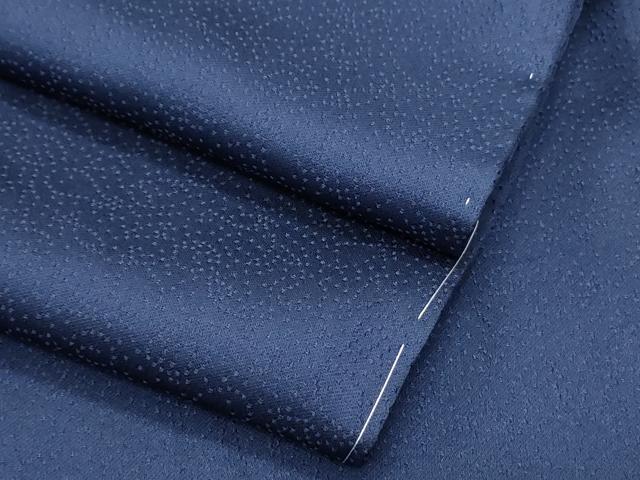 平和屋着物●上質な色無地　草花地紋　鉄紺色　正絹　逸品　未使用　CAAX3107th