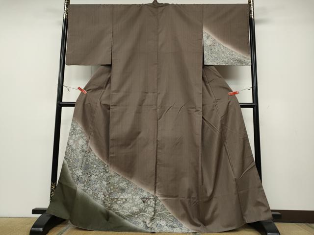 平和屋着物●訪問着　本場染大島紬　辻が花　鈴乃屋扱い　正絹　逸品　CAAX4432ut