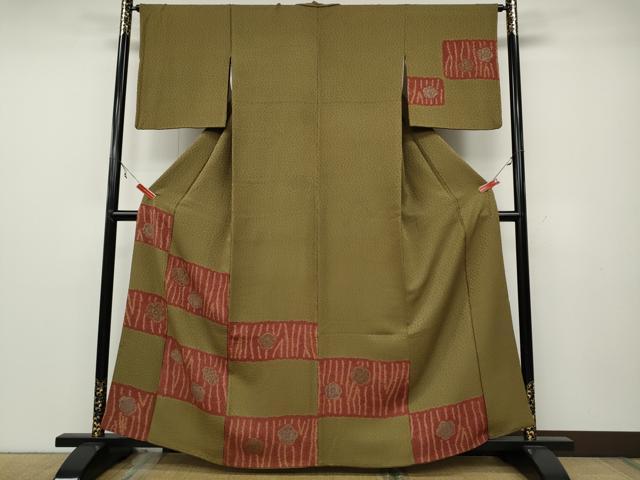 平和屋着物●訪問着　辻が花　絞り　金彩　正絹　逸品　CAAX4455ut