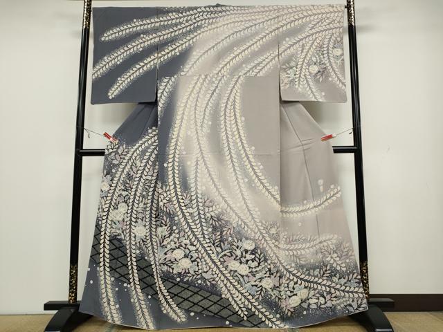 平和屋着物●越後十日町の一流染匠　桐屋・翠山工房　訪問着　辻が花　暈し染め　やまと誂製　正絹　逸品　CAAX4519ut