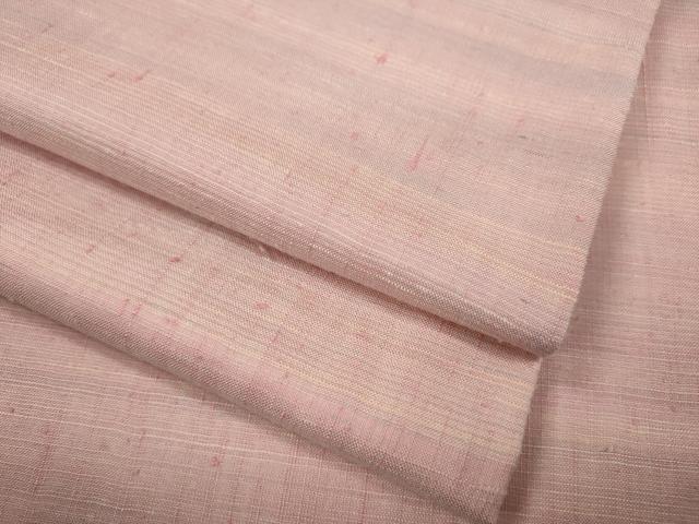 平和屋着物●紅花紬　米沢　横段霞文　正絹　逸品　CAAX4520ut