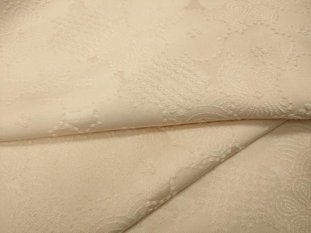 平和屋着物●上質な色無地　舞花地紋　肌色　正絹　逸品　CAAX4525ut