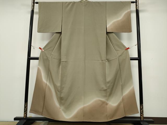 平和屋着物●訪問着　江戸小紋　霞文　鮫小紋柄　暈し染め　正絹　逸品　CAAX4560ut