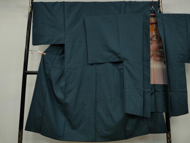 平和屋着物●男性　紬　アンサンブル　100亀甲　正絹　逸品　CAAX4570ut