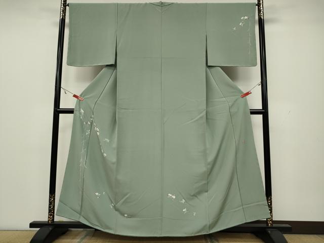 平和屋着物●十日町友禅　女流作家　遠田藤舟　訪問着　枝花文　正絹　逸品　未使用　CAAX4575ut