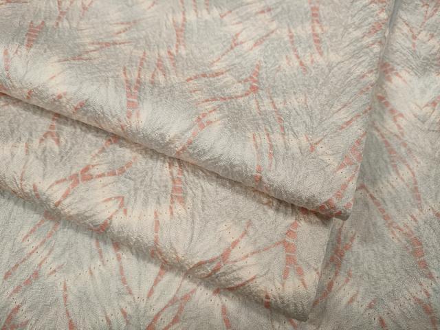 平和屋着物●上質な小紋　杢目絞り　吉祥文　正絹　逸品　CAAX4576ut