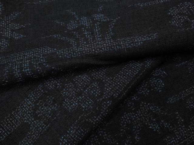 平和屋着物●結城紬　100亀甲　エ霞草花文　正絹　逸品　未使用　CAAX4577ut