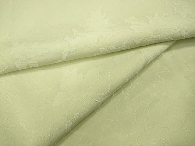 平和屋着物●上質な色無地　枝葉地紋　若芽色　正絹　逸品　CAAX4595ut