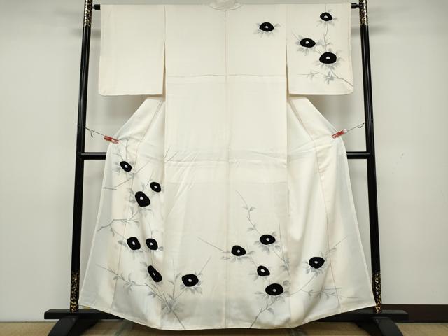 平和屋着物●訪問着　絞り　枝椿　正絹　逸品　CAAX4599ut