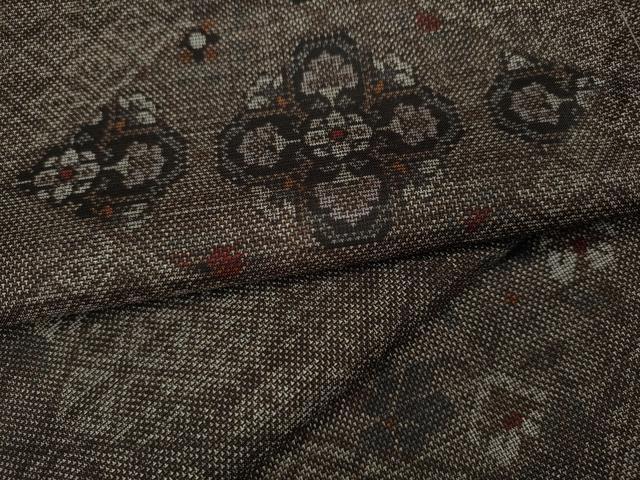 平和屋着物●本場大島紬　9マルキ　菱花文　正絹　逸品　CAAX4606ut