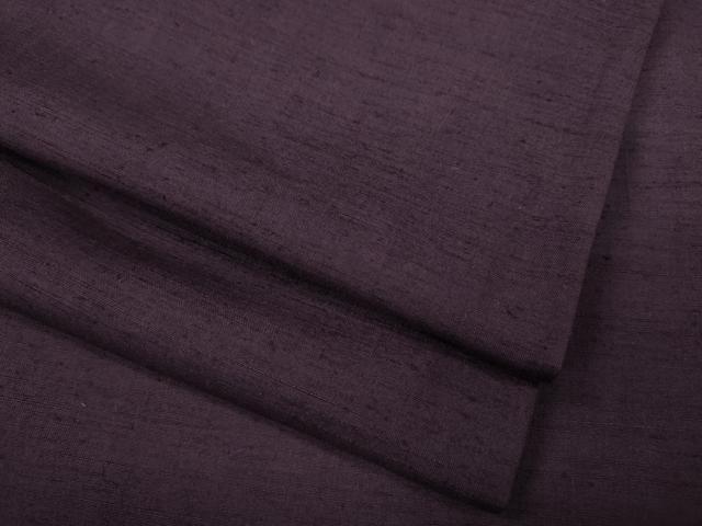 平和屋着物●上質な紬　滅紫色　正絹　逸品　CAAX4624ut