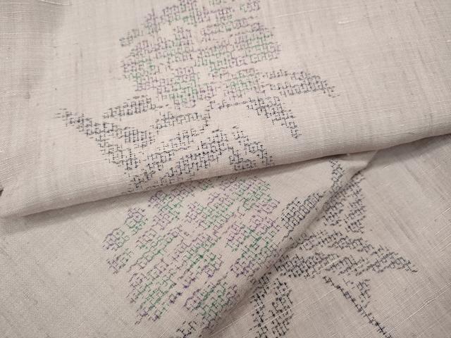 平和屋着物●本場結城紬　重要無形文化財　100亀甲　舞花文　正絹　逸品　CAAX4634ut