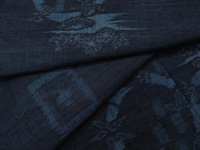 平和屋着物●上質な紬　笹竹花丸文　正絹　逸品　未使用　CAAX4639ut