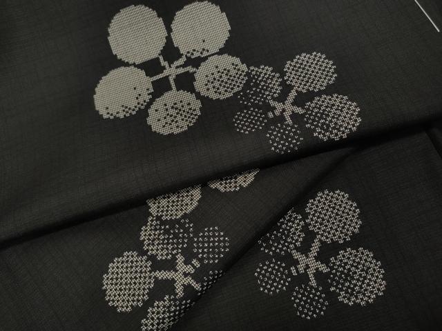 平和屋着物●本場大島紬　9マルキ　地空き　梅鉢　正絹　逸品　CAAX4640ut