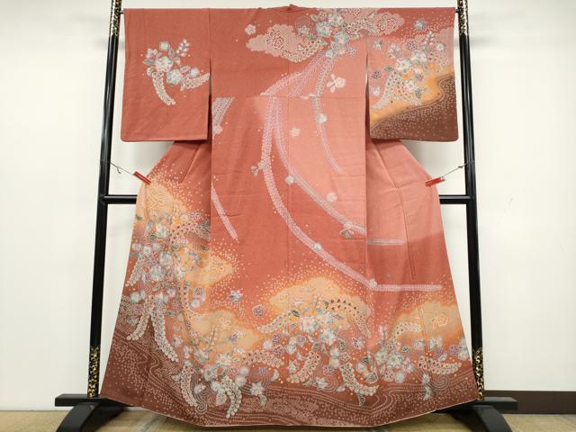 平和屋着物●訪問着　辻が花　暈し染め　正絹　逸品　CAAX4644ut