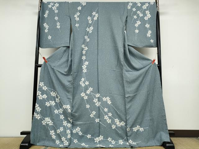 平和屋着物●訪問着　総絞り　枝花文　仮絵羽　正絹　逸品　未使用　CAAX4668ut