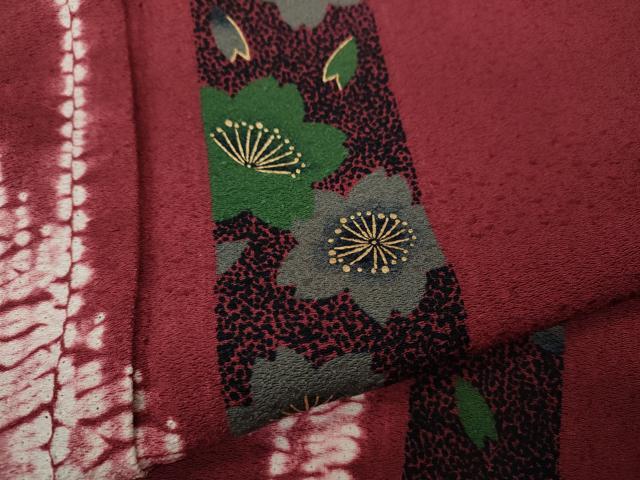 平和屋着物○訪問着 絞り 舞桜文 金彩 正絹 逸品 CAAX4688ut 付け下げ