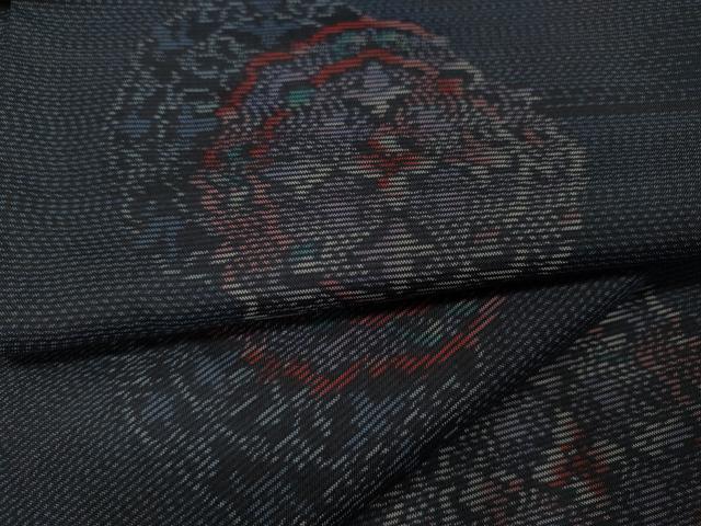 平和屋着物●本場大島紬　エ霞正倉院花文　正絹　逸品　CAAX4696ut