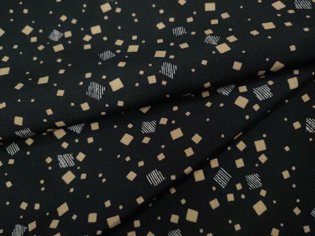 平和屋着物●上質な小紋　泊散らし　黒地　正絹　逸品　CAAX4716ut