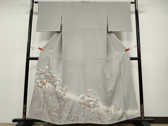 平和屋着物●豪華色留袖　流水風景草花文　暈し染め　金彩　正絹　逸品　CAAX4720ut