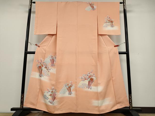 平和屋着物●創業460年・千總　訪問着　地紙花束文　暈し染め　金彩　松坂屋扱い　正絹　逸品　未使用　CAAX4724ut