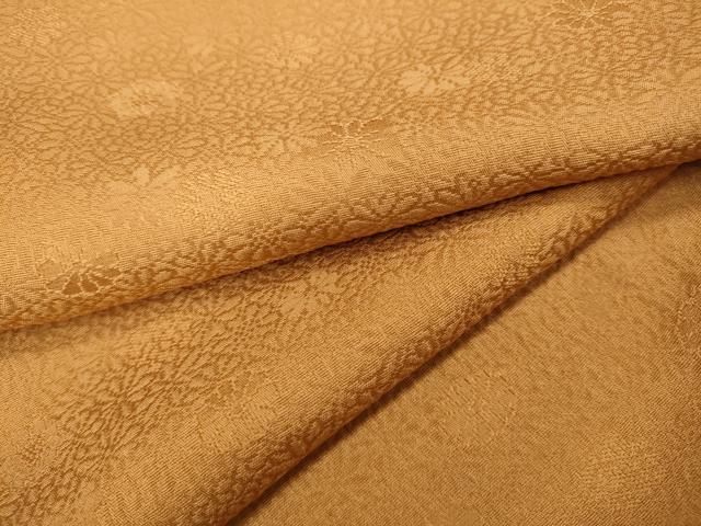 平和屋着物●上質な色無地　舞花地紋　柑子色　伊勢丹扱い　正絹　逸品　CAAX4749ut