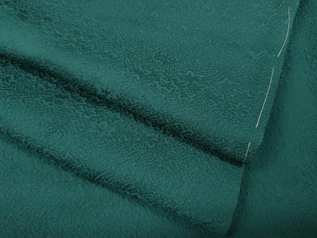 平和屋着物●上質な色無地　草花地紋　青碧色　正絹　逸品　未使用　CAAX4751ut 平和屋着物○上質な色無地 草花地紋 青碧色 正絹 逸品 未