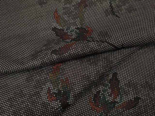 平和屋着物●本場大島紬　9マルキ　舞花文　正絹　逸品　未使用　CAAX4775ut