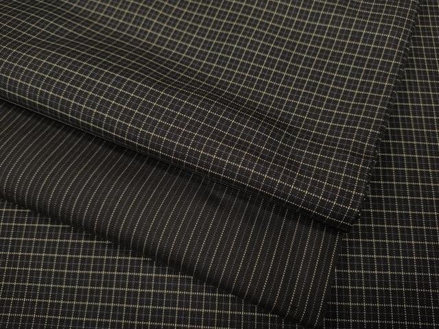 平和屋着物●男性　本場縞大島紬　縞　格子柄　正絹　逸品　CAAX4783ut