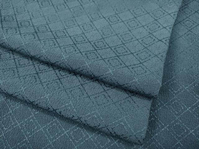 平和屋着物●上質な色無地　菱繋ぎ地紋　浅縹色　まるやま扱い　正絹　逸品　CAAX4786ut