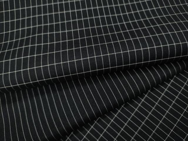 平和屋着物●男性　紬　片身替わり　格子柄　縞　正絹　逸品　CAAX4789ut